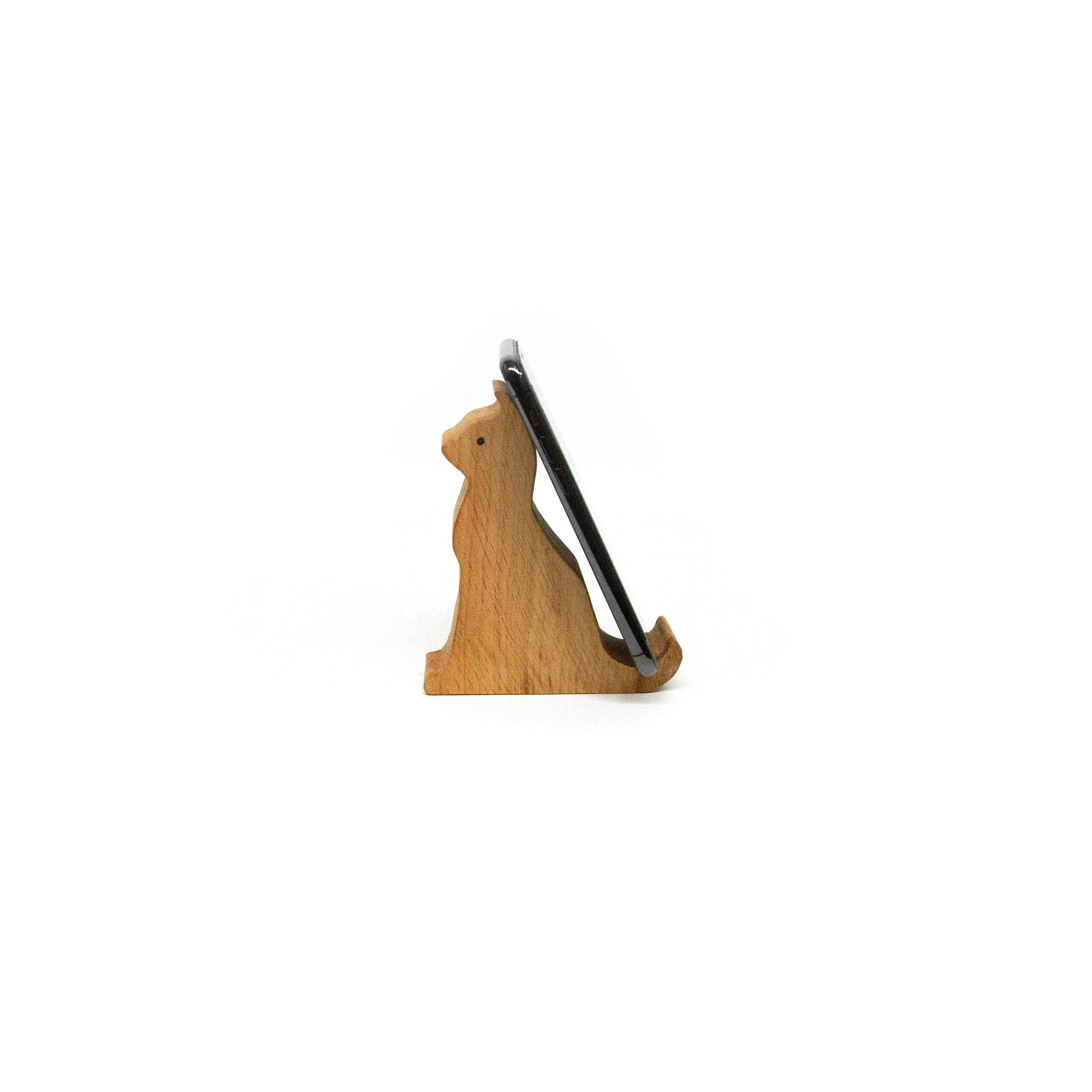 Купить Игрушка подставка для телефона "Кот" - Union Wood - резной декор ...